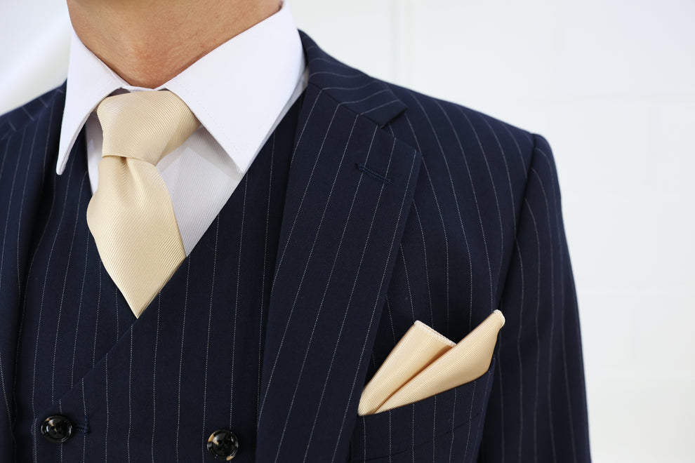 Navy Pinstripe Wedding Package – Complete Groomsmen Outfit – SUITBAE.COM